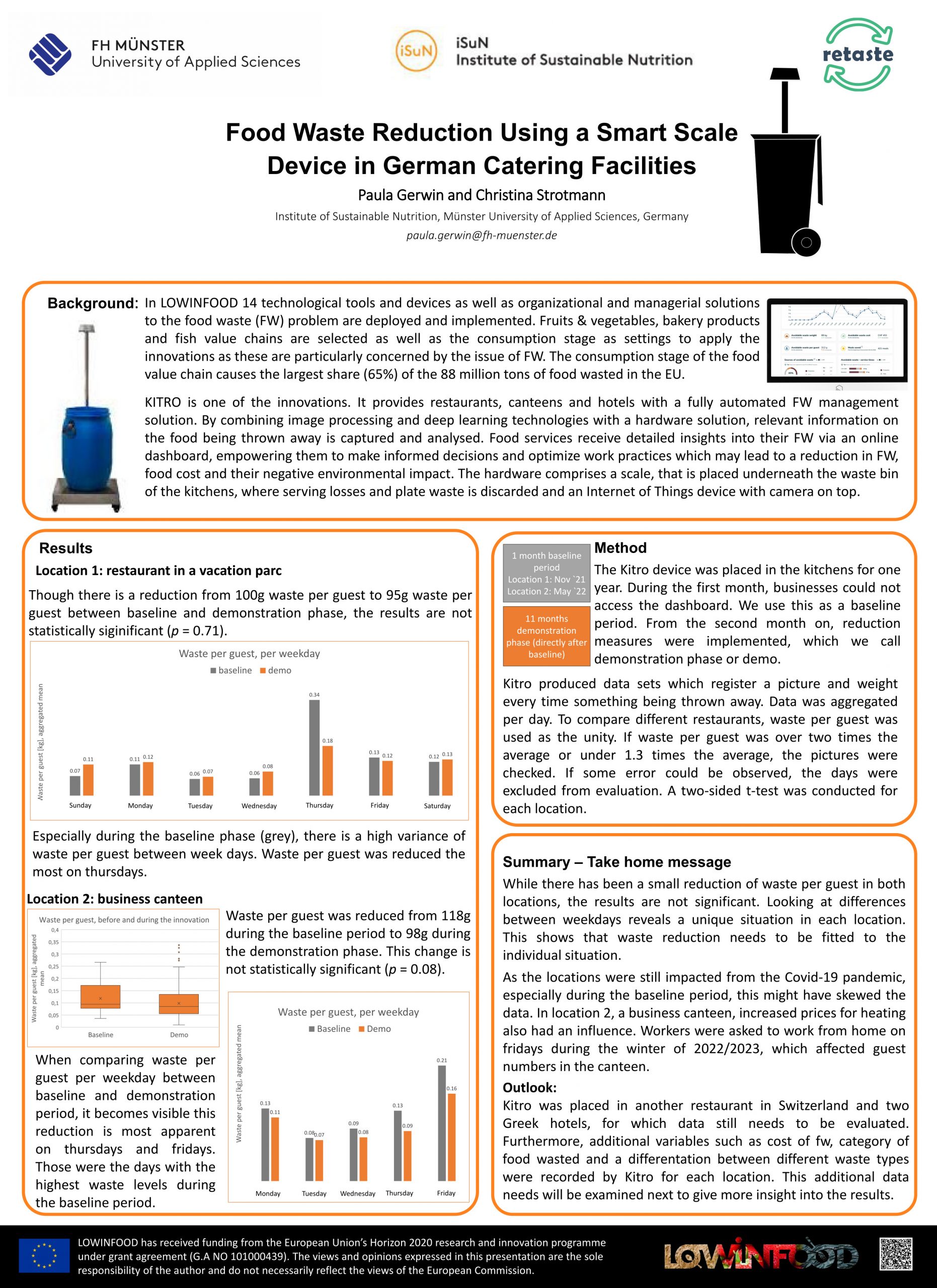Evaluating the Kitro smart scale device for food waste management in ...